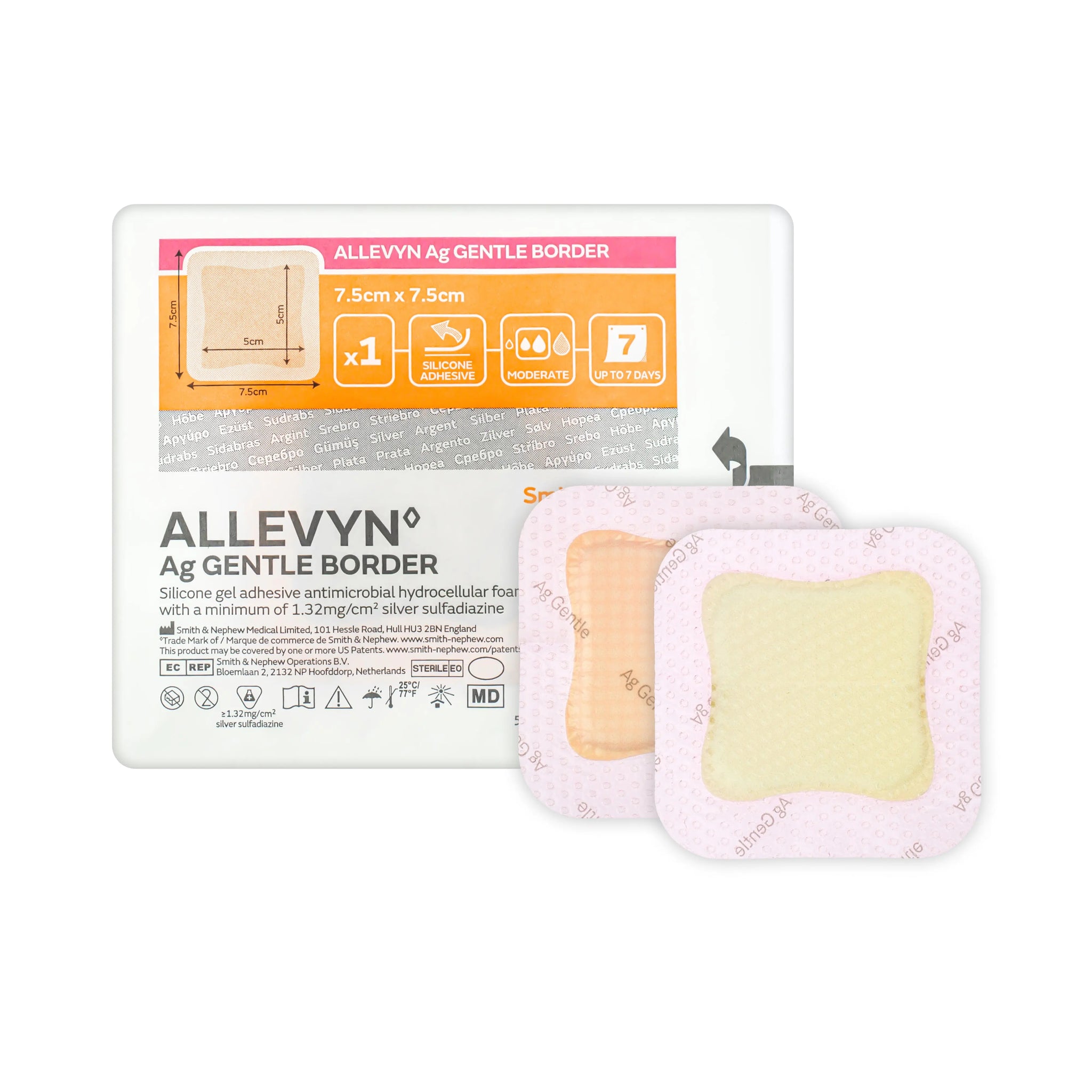 Allevyn Ag Gentle Border Dressing - Soft Gel Adhesive | Vyne