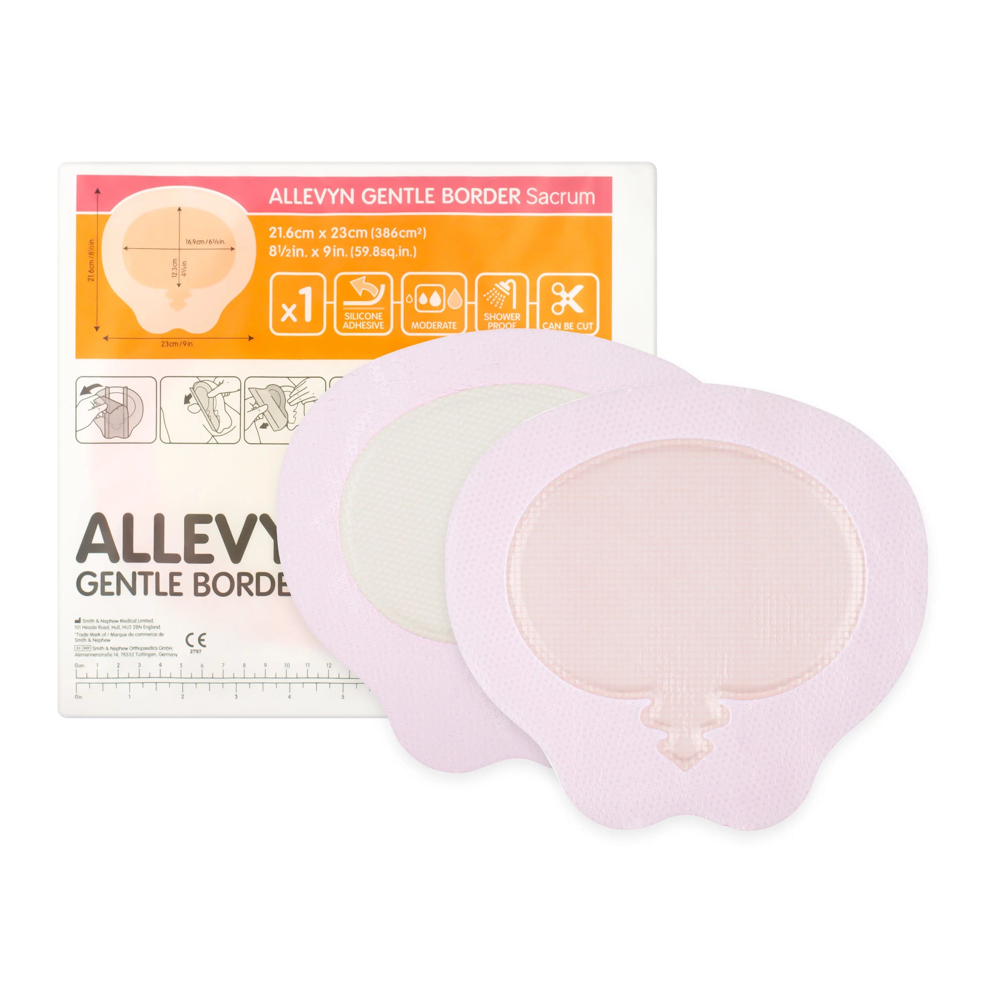 Allevyn Gentle Border Dressing - Silicone Adhesive (Sacrum) | Vyne