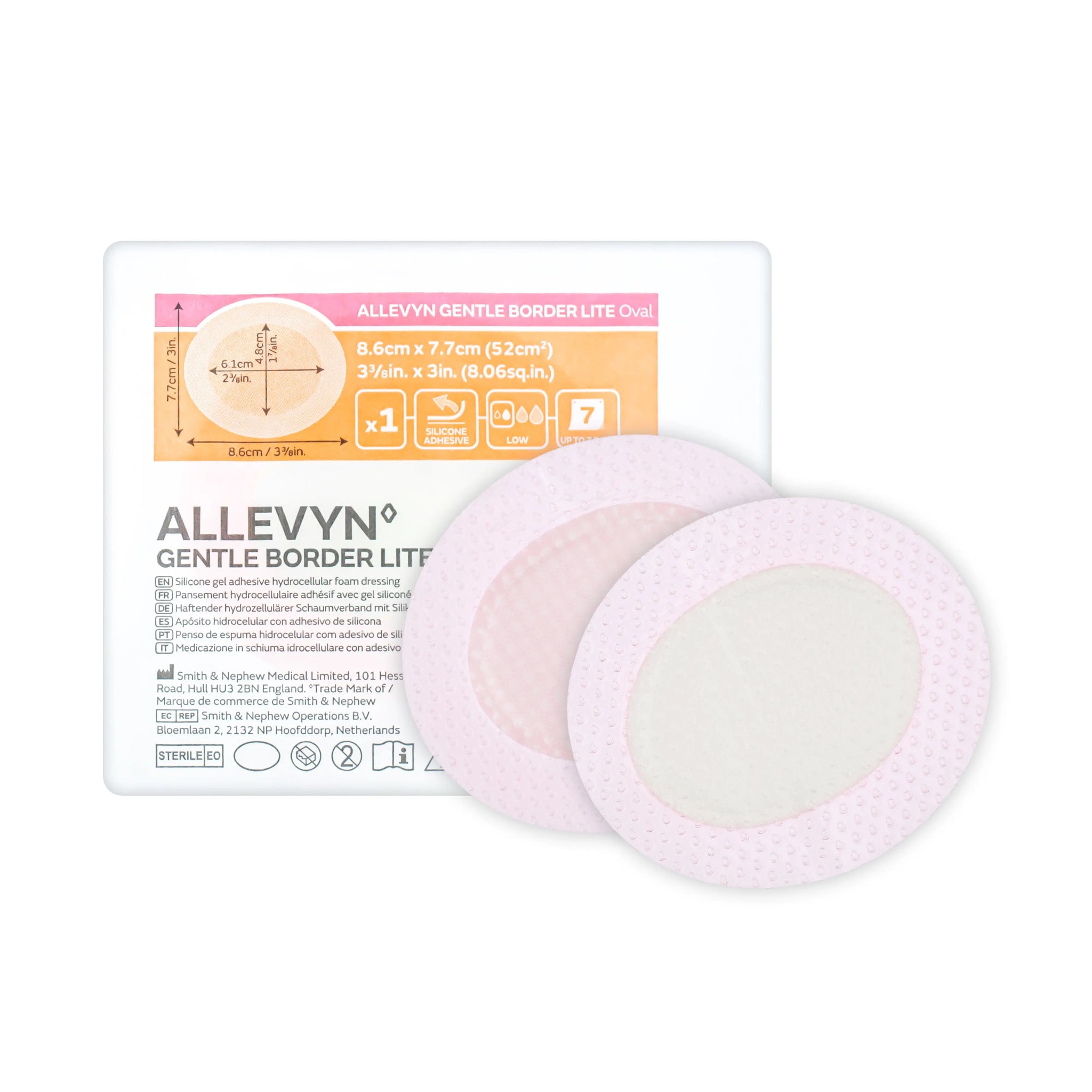 Allevyn Gentle Border Lite Dressing - Silicone (Oval) | Vyne