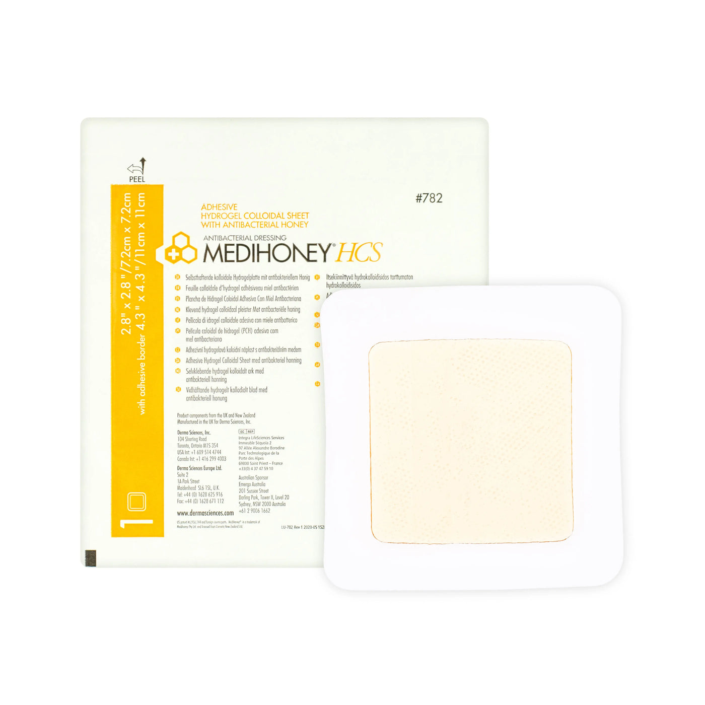 MediHoney Adhesive Hydrogel Colloidal Sheet (HCS) Dressing | Vyne