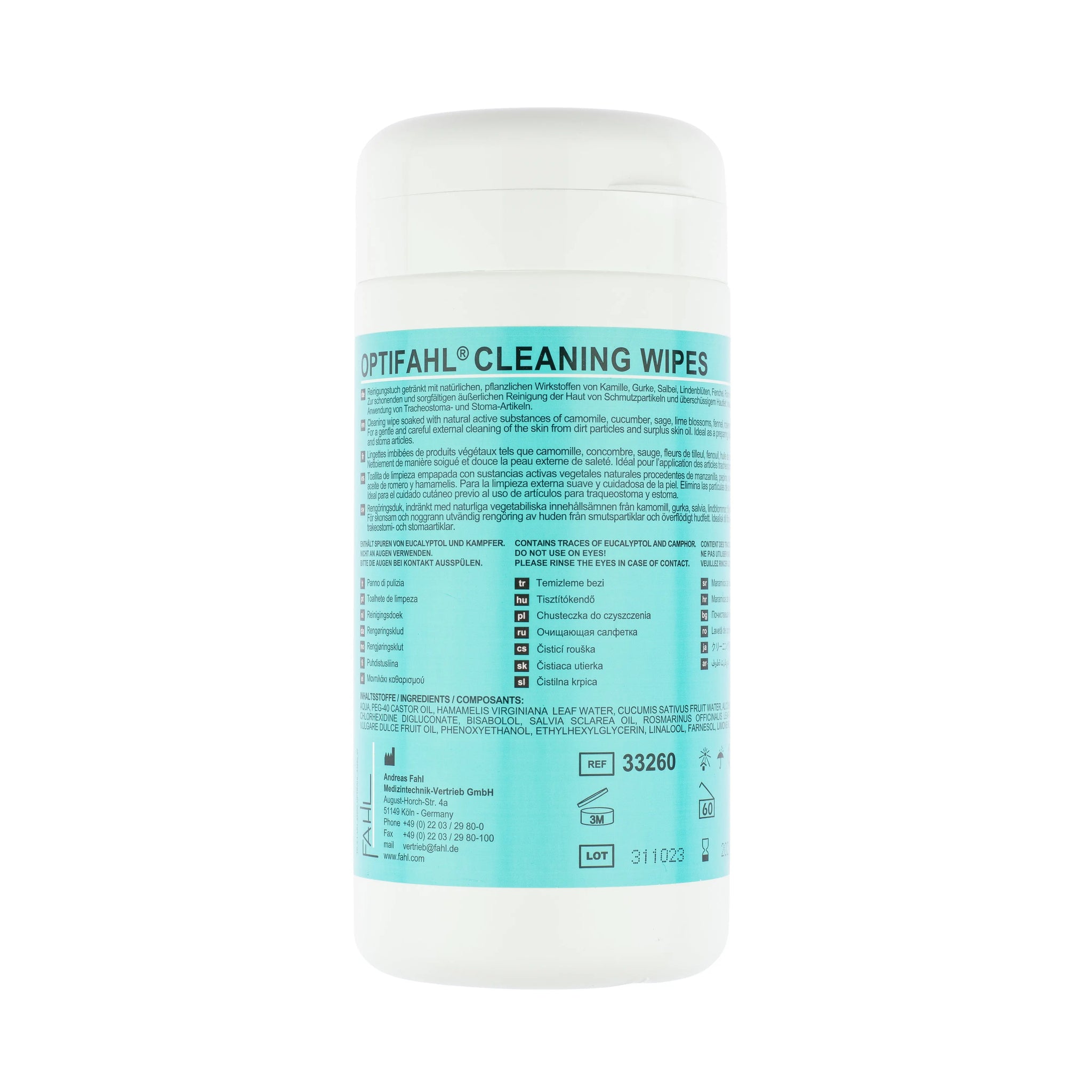 Optifahl Stoma Skin Cleansing Wipes - Container (x60) | Vyne