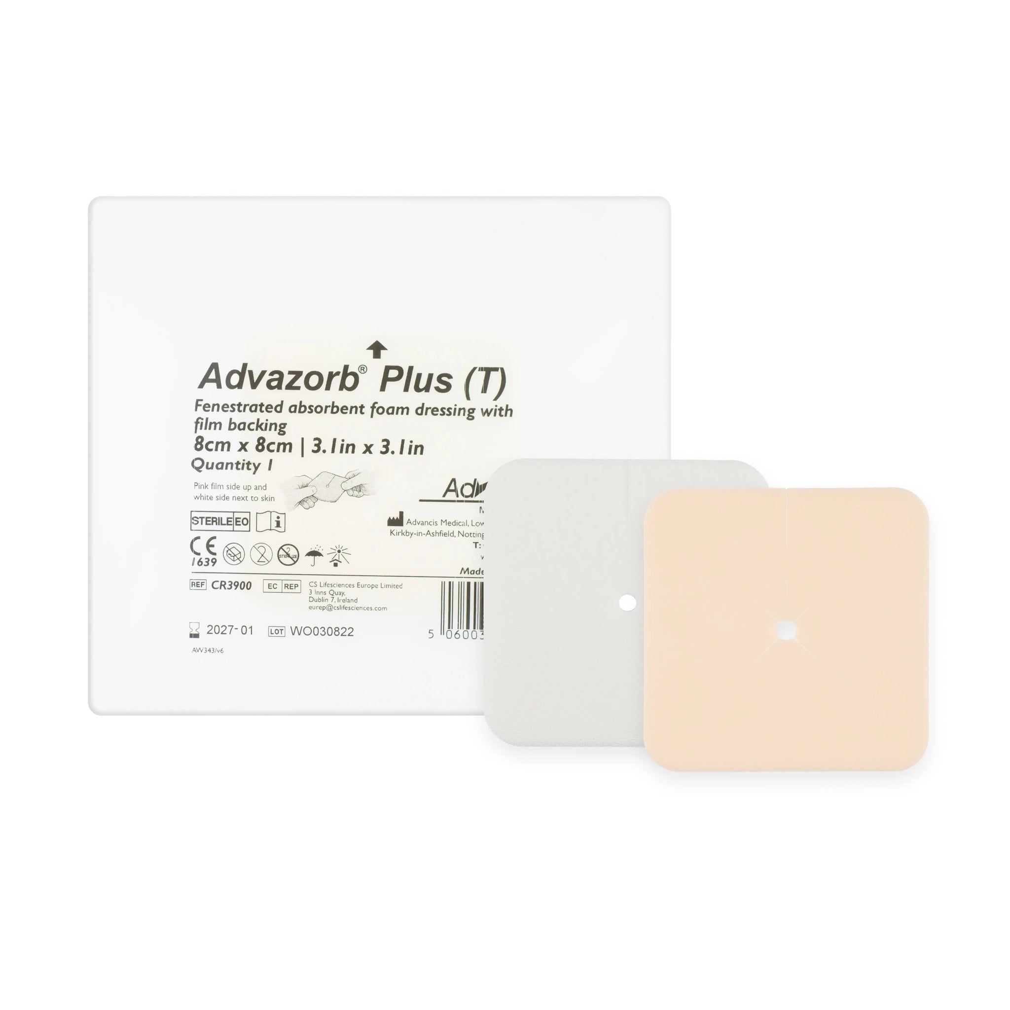 Advazorb Plus Tracheostomy Dressing (8cm x 8cm) (x1 or 20) | Vyne
