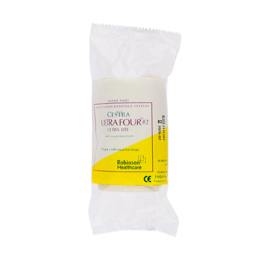 Cestra Ultra Four Crepe Bandage Ultra Lite (10cm x 4.5cm) (x1) | Vyne