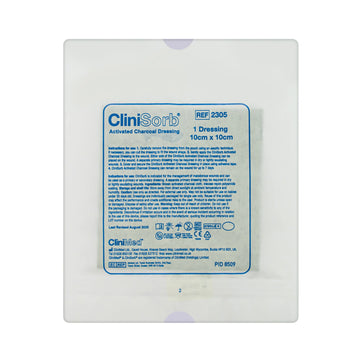 CliniSorb Non-Adhesive Activated Charcoal Dressing (10cmx10cm) | Vyne