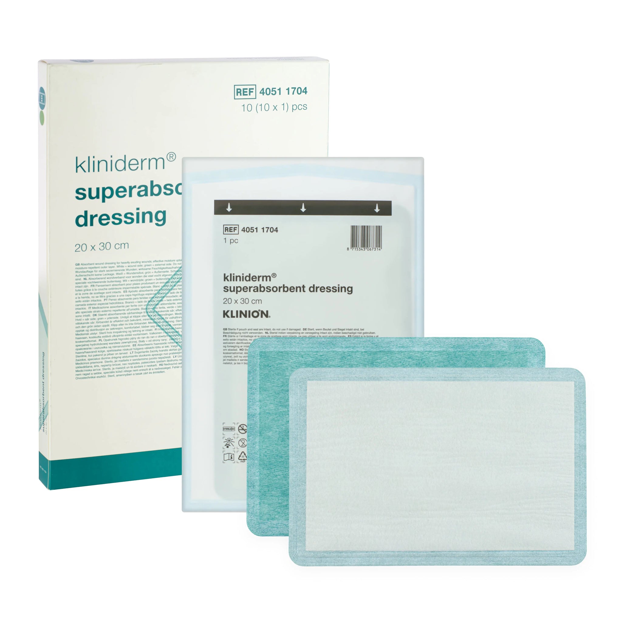 Kliniderm Superabsorbent Dressing - Four Layer Dressing Pads | Vyne