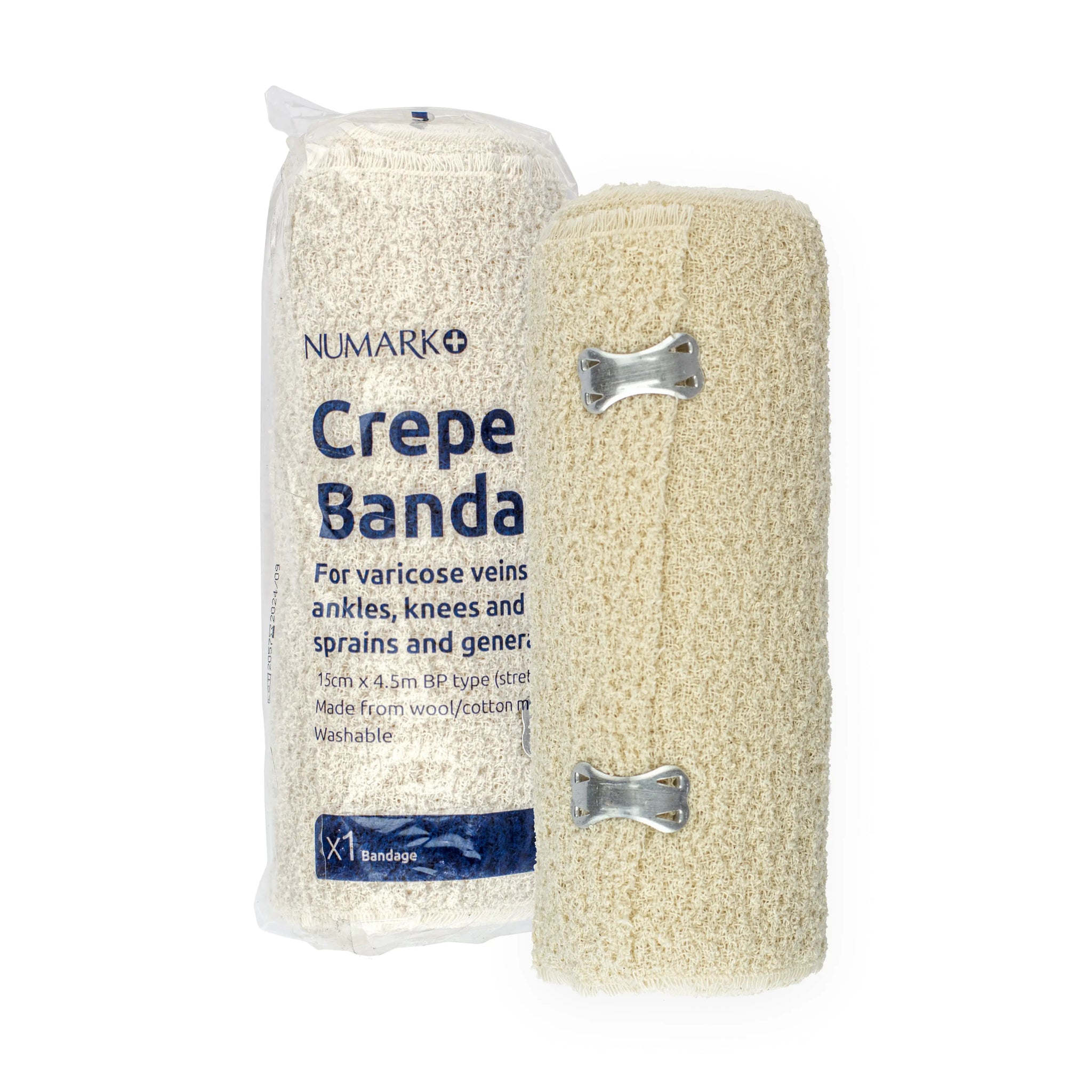 Numark Crepe Bandage Washable Wool Cotton Blend (15cm x 4.5m) | Vyne