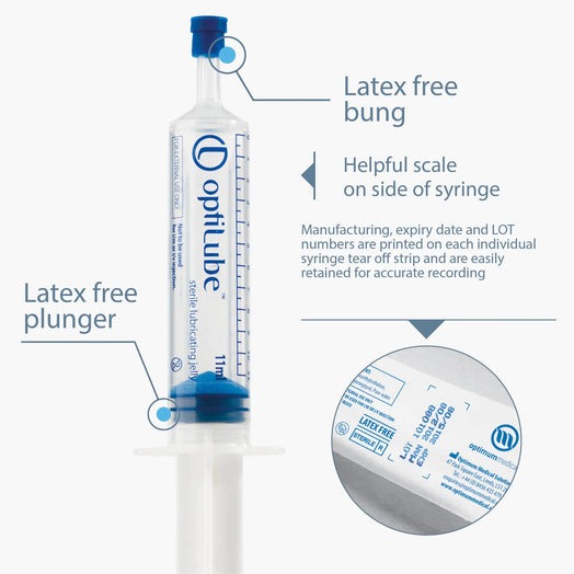 OptiLube Sterile Lubricant Jelly Syringe (6/11ml) | Lubrication | Vyne