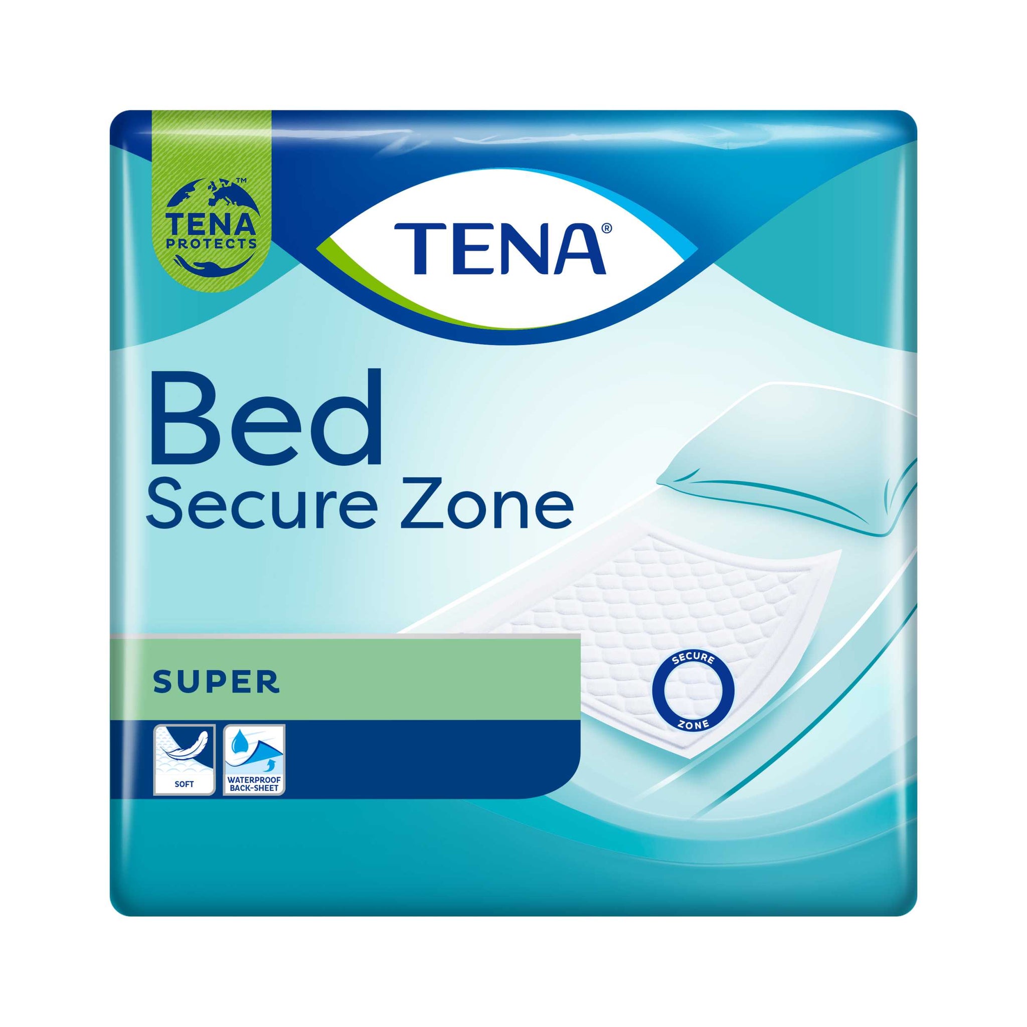 Tena Secure Zone Bed Pads - Super Absorbency Level (x26 or 30) | Vyne